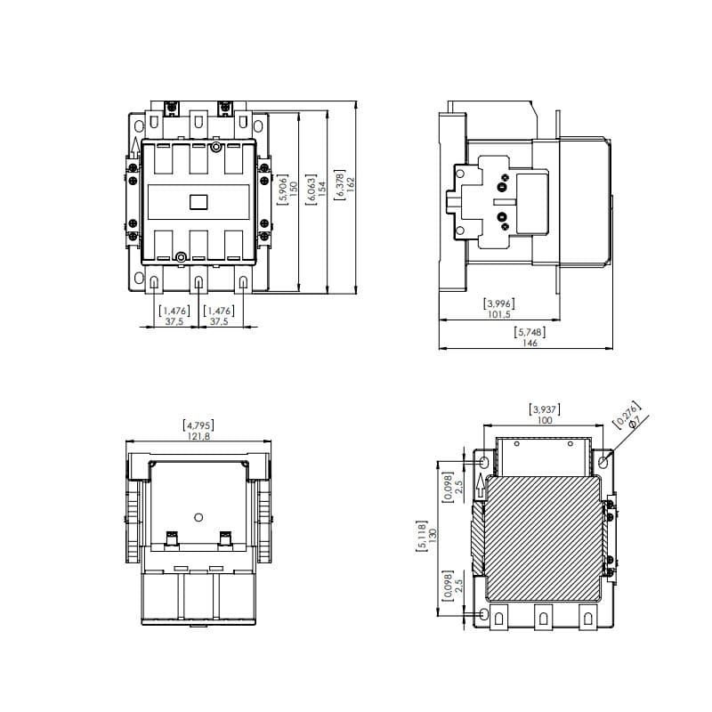 Contator Tripolar 220V 150A WEG CWM150-22-30E65 - Cetti Materiais Elétricos