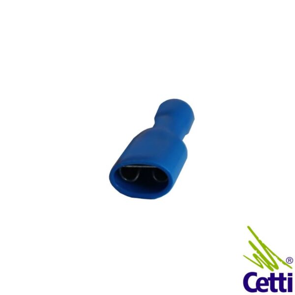 Terminal Faston Fêmea Isolação Total de 1,5 a 2,5 mm² Azul - 100 ...